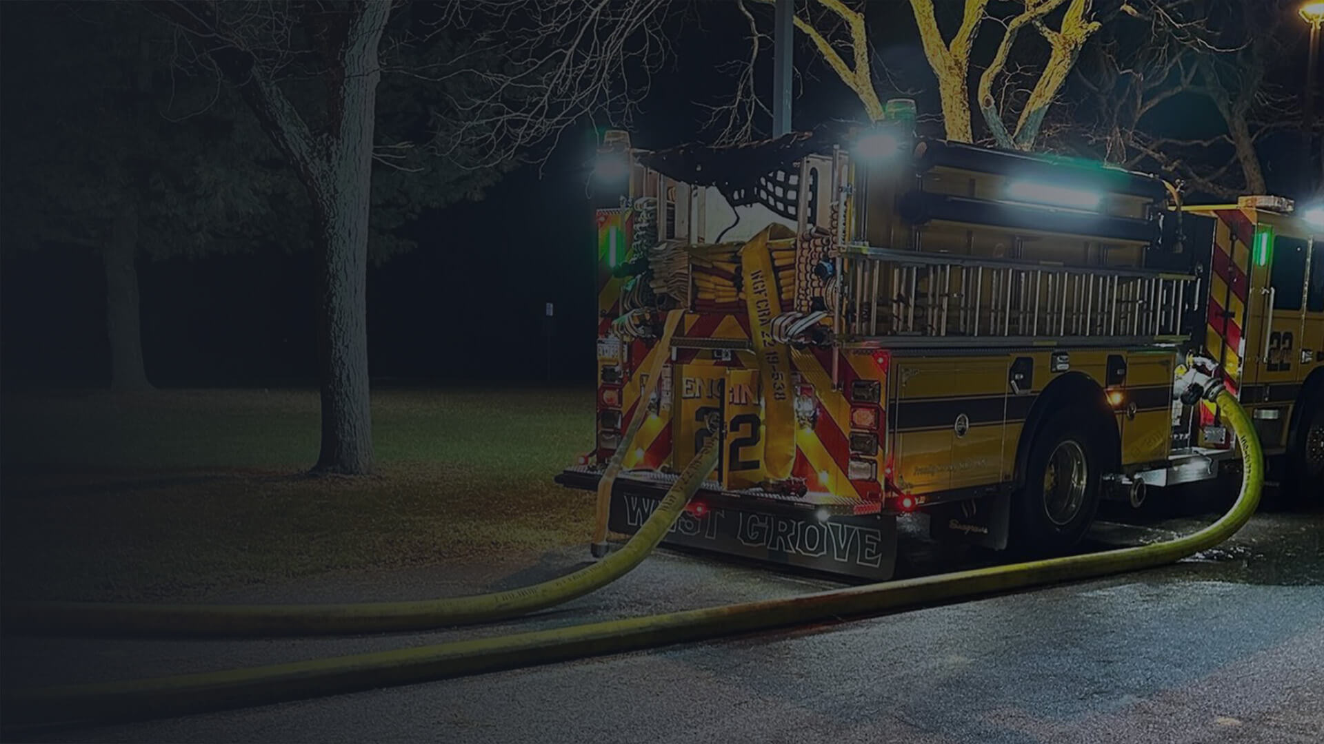 Custom Fire Apparatus Grille Numbers and Full-Width Mud Flaps