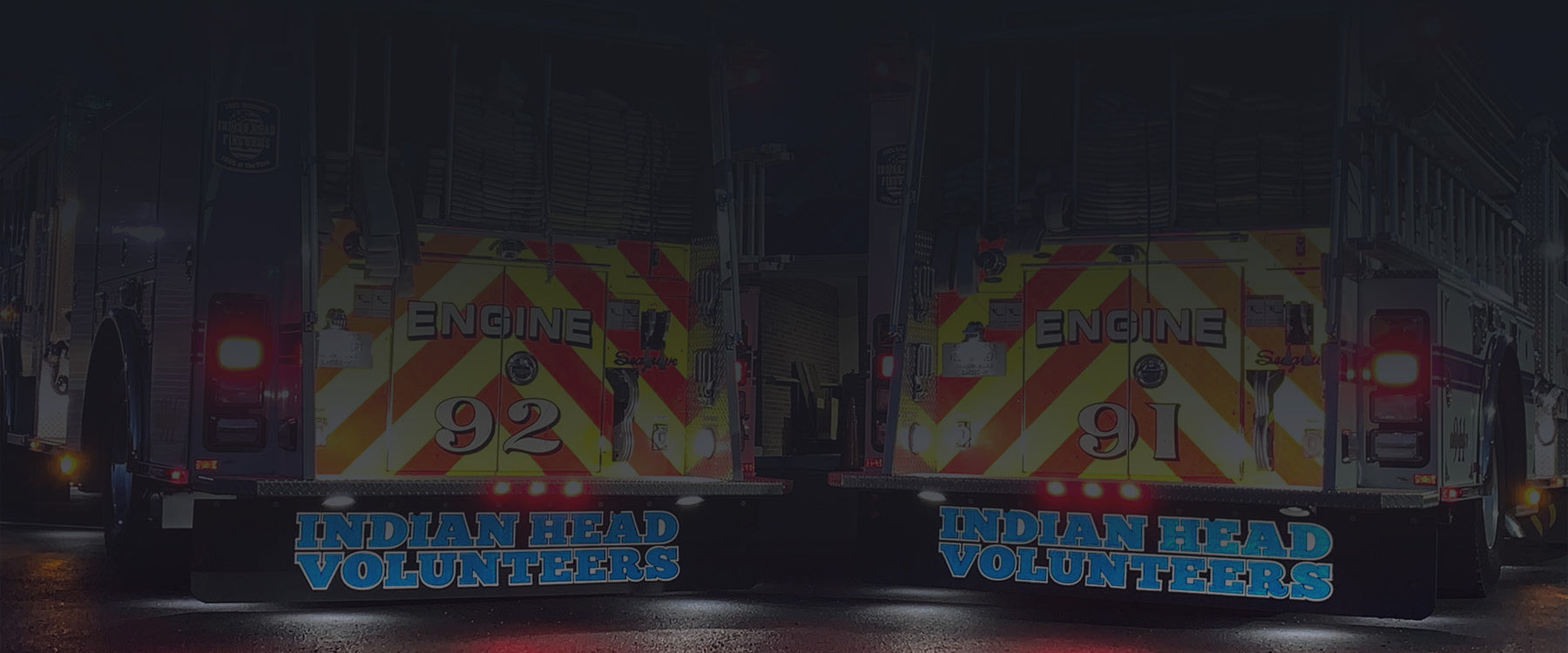 Custom Fire Apparatus Grille Numbers and Full-Width Mud Flaps